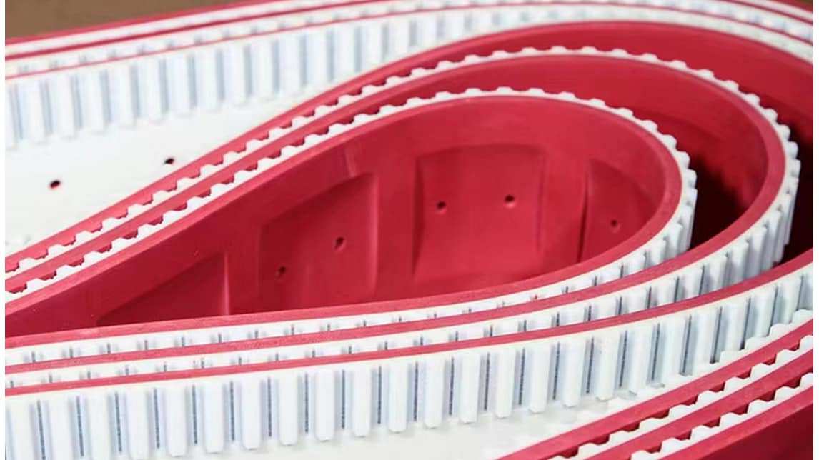 HANNOVER MESSE Produkt 2026: Toothed and red glue synchronous belt ...